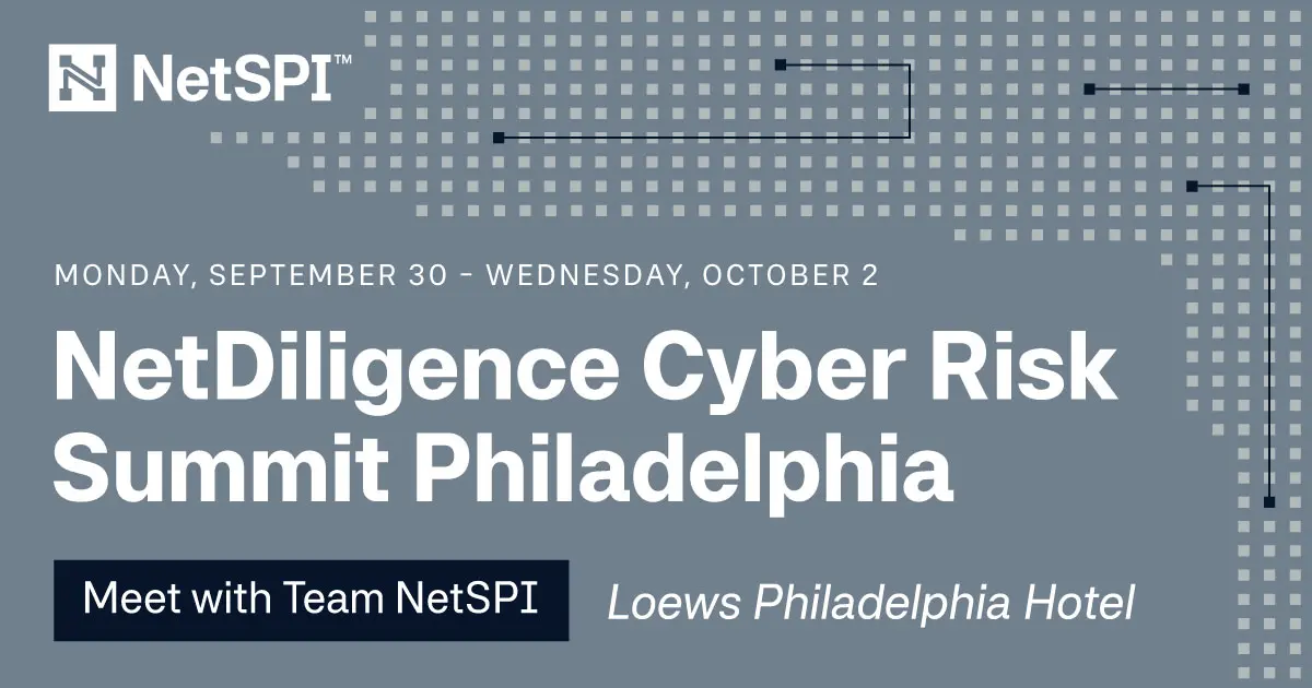 Join NetSPI at NetDiligence Cyber Risk Summit
